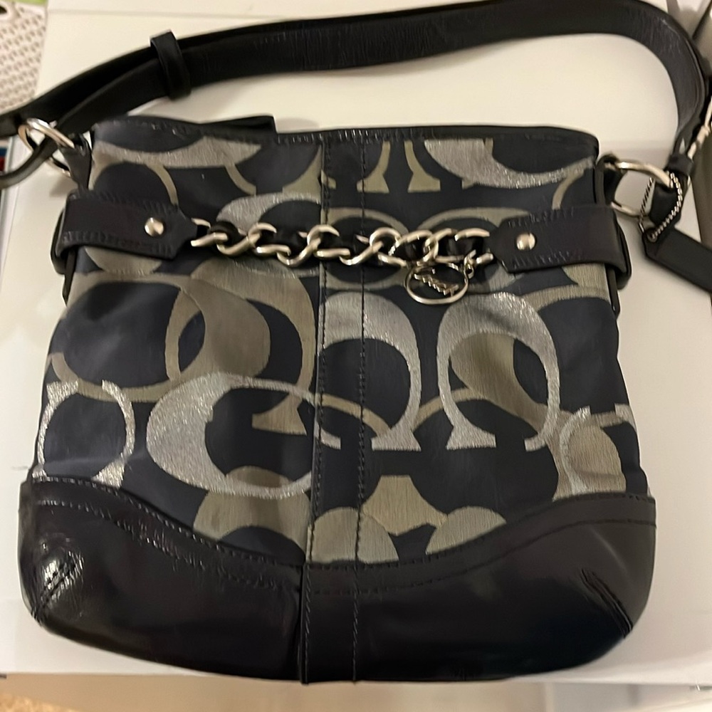 Coach Optic Metallic Signature Chain Crossbody Bag F1… - Gem